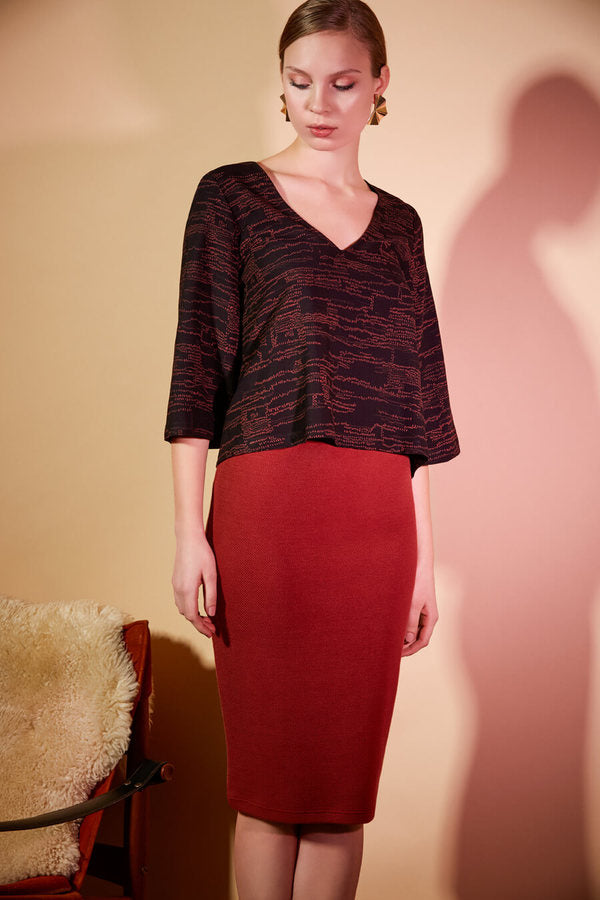 Vintage Victoire Eve Gravel Top (Black and Red) - L - Tops - Eve Gravel ...