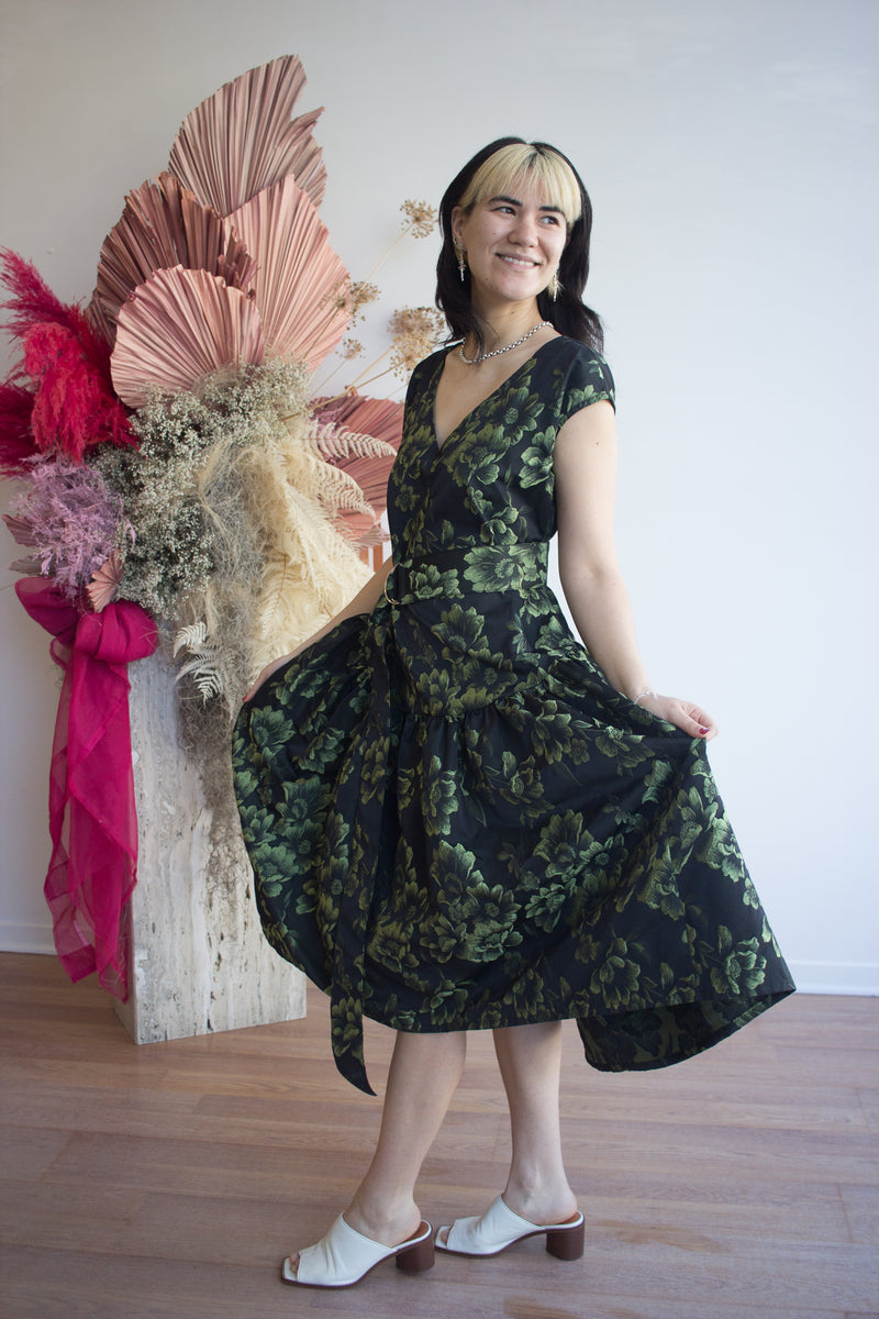 Eliza Faulkner Betty Dress (Green Jacquard) - Victoire Boutique ...